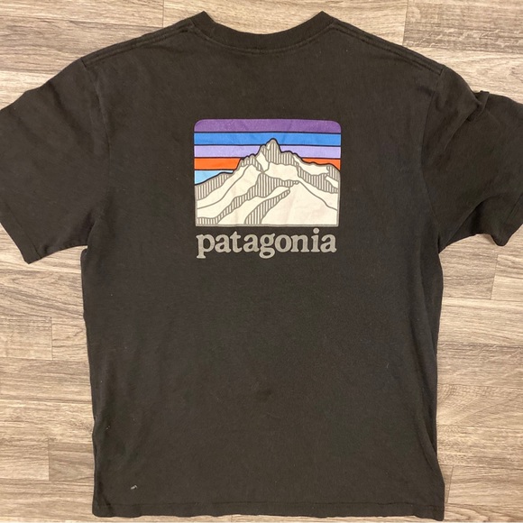 Patagonia | Shirts | Patagonia Tshirt M Measurement Blk Good Condition Recycle | Poshmark